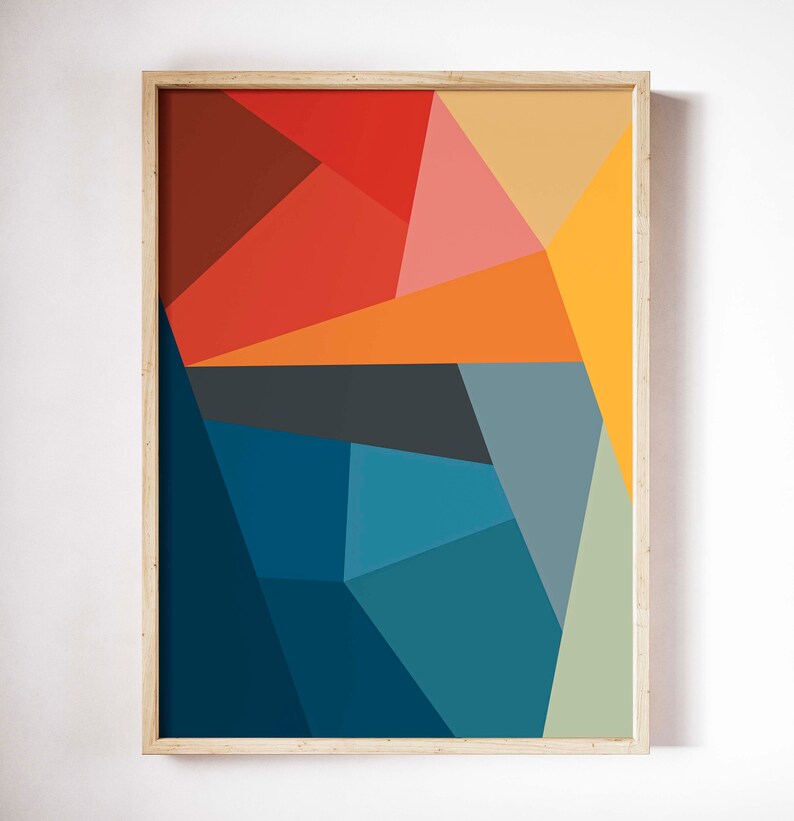 Abstract Color Block Wall Art Set of 3 Home Decor Set of Wall | Etsy