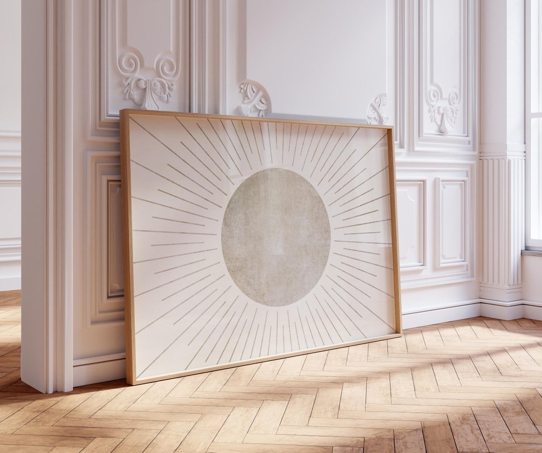Neutral Boho Sun Print Abstrakte Sun Print Neutral Wand Kunst ...