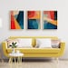 Abstract Color Block Wall Art, Set of 3 Home Decor Set of Wall Art ...