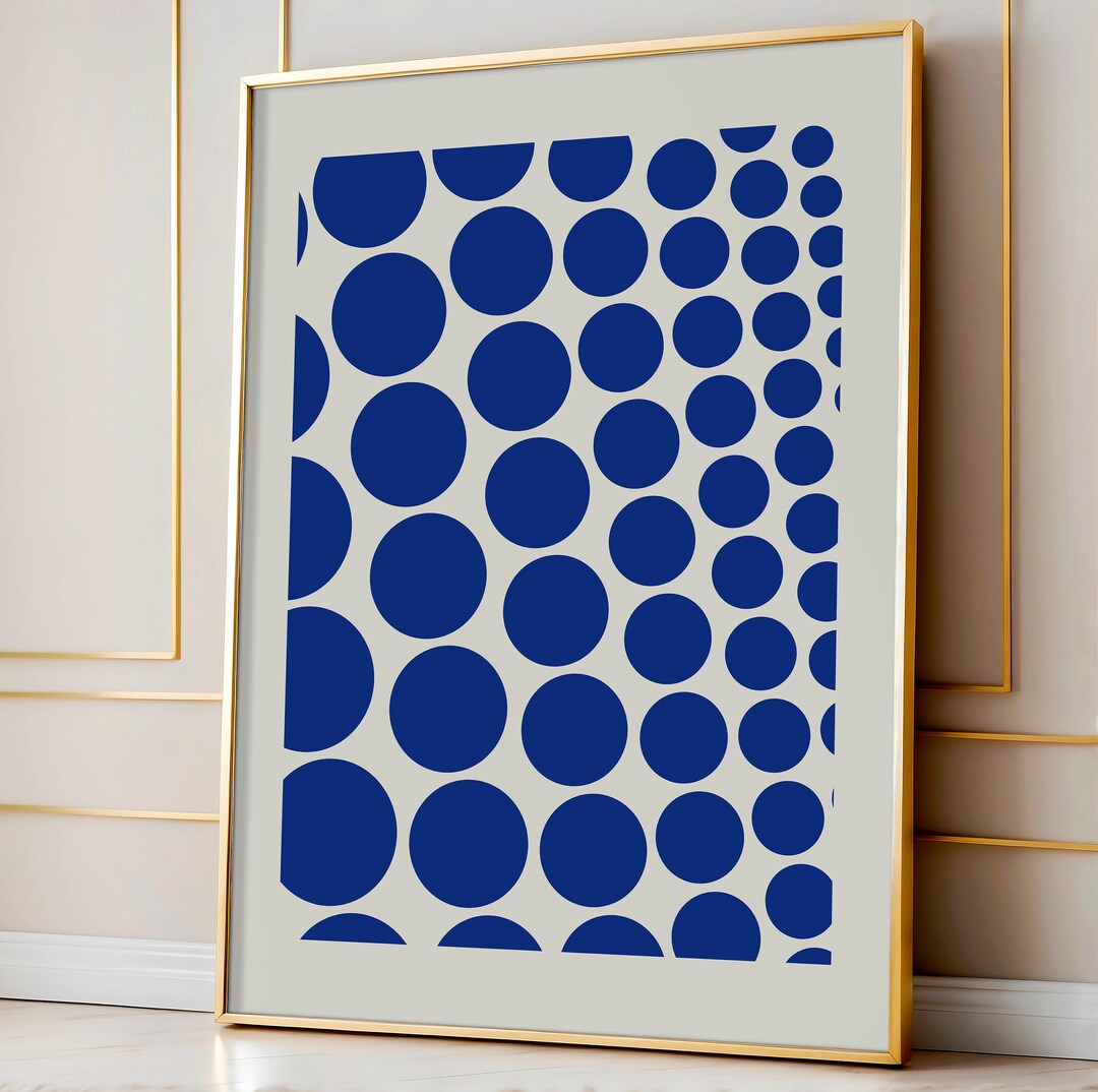 Fun Blue Minimalist Bauhaus Exhibition Poster Digital Art Print - Etsy