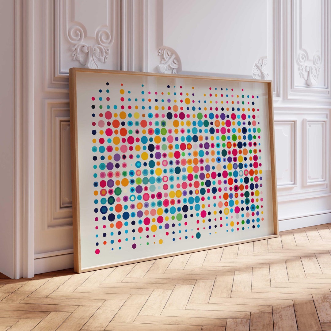 Fun Colorful Dots Art Print - Etsy
