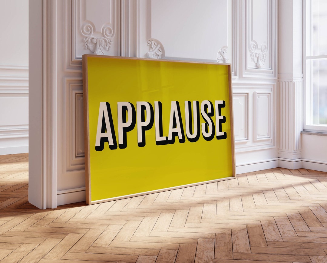 Yellow Applause Printable Art - Etsy