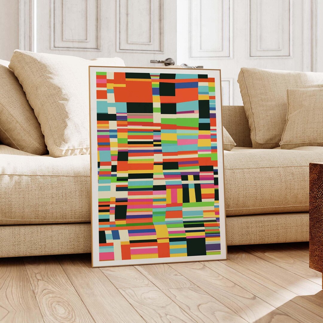 Cool Bold Modern Color Block Art Print - Etsy