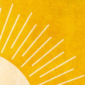 Yellow Boho Sun Wall Art Boho Bedroom Decor Large Sunset Set - Etsy