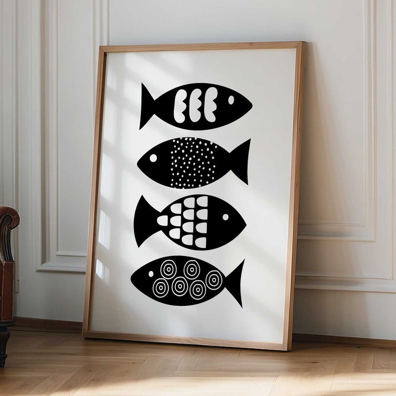 Abstract Fish Art - Etsy