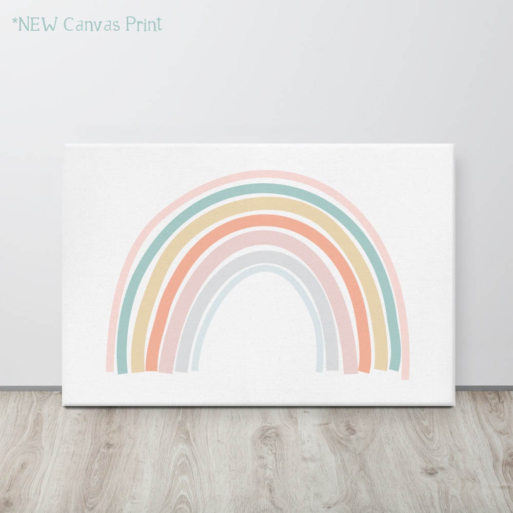Rainbow Print Boho Rainbow Print Rainbow Wall Art Print | Etsy