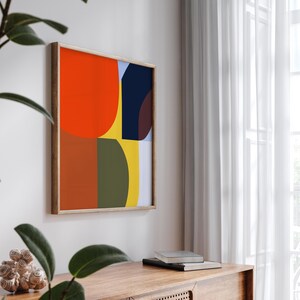 Colorful Wall Art Modern Abstract Prints Set Trendy Gallery - Etsy