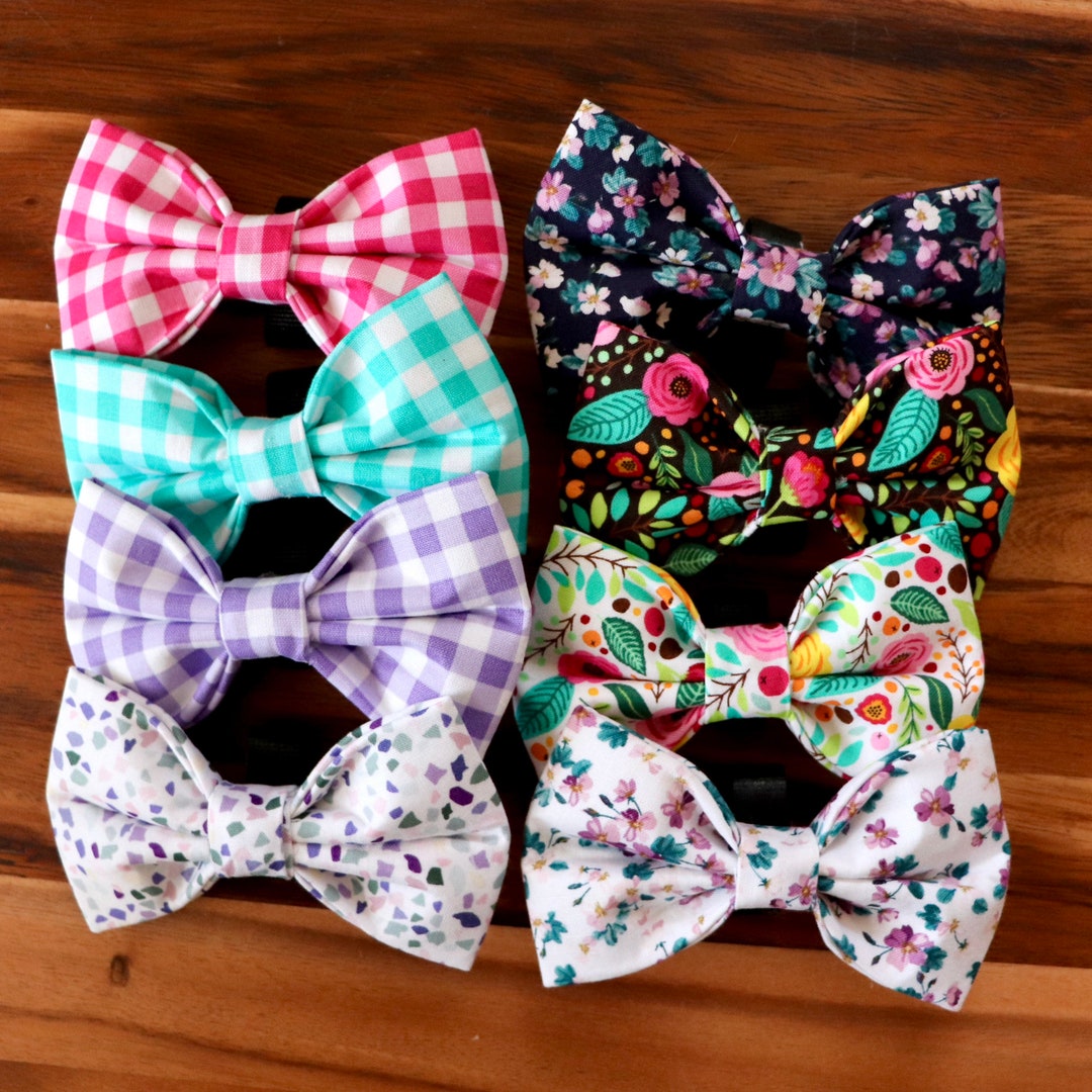 Spring Plaid and Florals Bow Tie Collection • Bow Ties for Dogs/cat and ...
