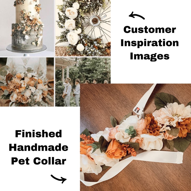 100% CUSTOM Pet Flower Collar Flower Crown Pet Wreath Faux - Etsy