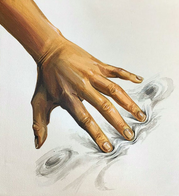 Hand Painting Acrylic Painting Wrinkled Art Canvas Painting - Etsy