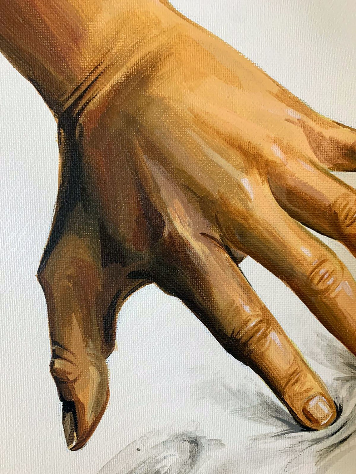 Hand Painting, Acrylic Painting, Wrinkled Art, Canvas Painting - Etsy