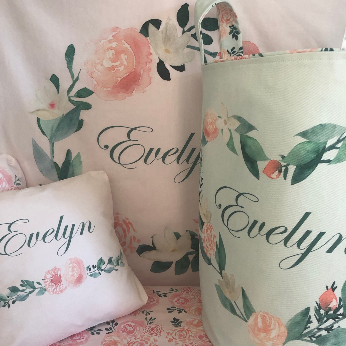 Boho Nursery Décor-floral Storage Basket-baby Girl Laundry - Etsy