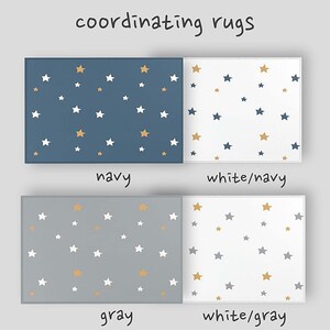 Star Theme Nursery Rug-star and Moon Nursery-woodland Nursery-navy ...