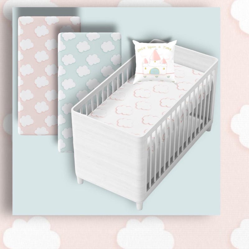 Cloud Crib Sheet - Etsy