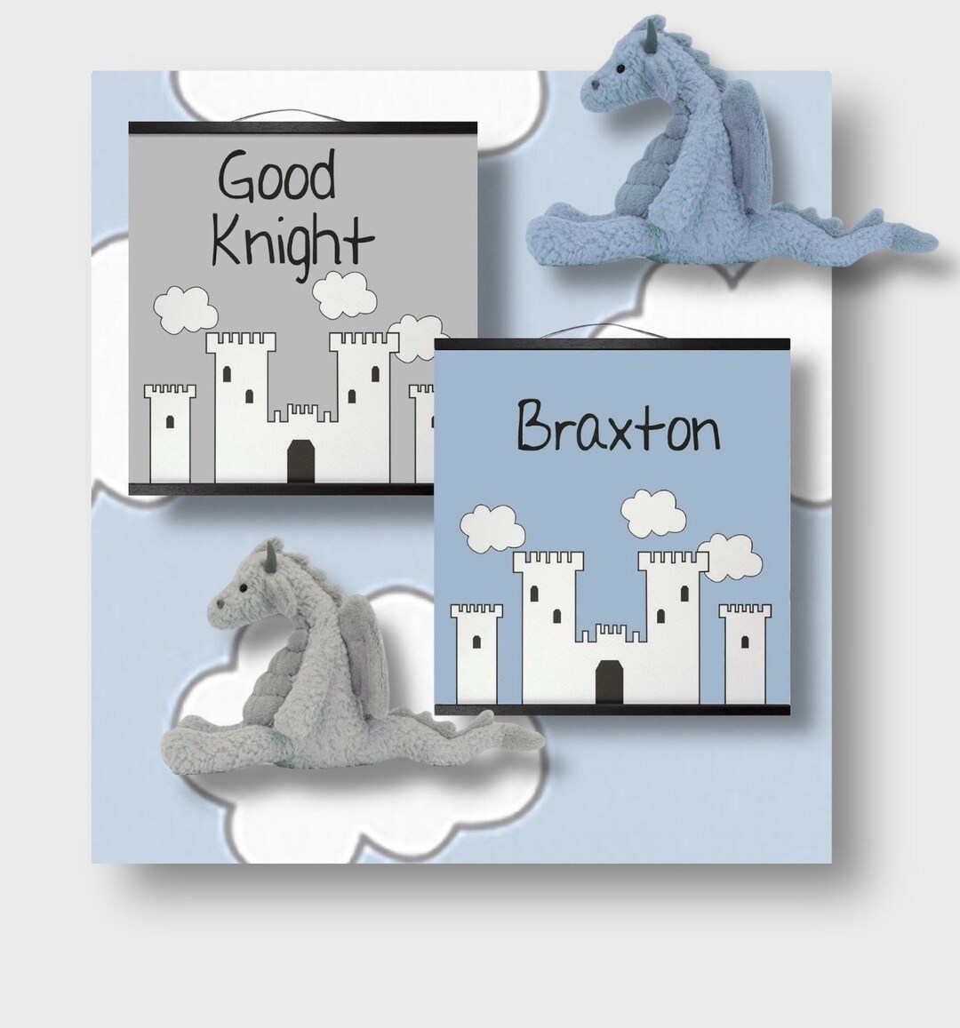 Knight Themed Wall Art-castle Wall Decor-canvas Wall Hanging-knight ...