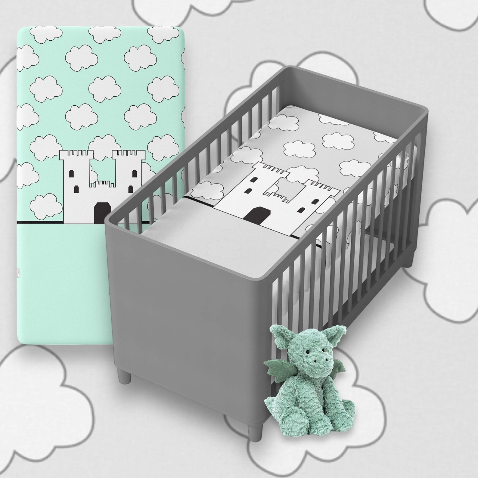 Knight Theme Nursery Castle Crib Sheet-fitted Crib - Etsy