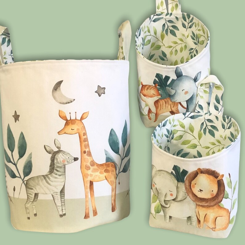 Safari Theme Nursery Decor-safari Storage Pods-jungle Storage - Etsy