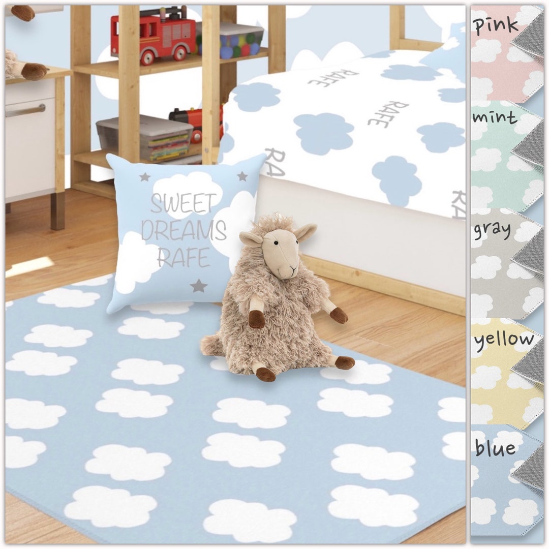 Cloud Nursery Room Rug-cloud Nursery-cloud Pattern Rug-boy Nursery-girl ...