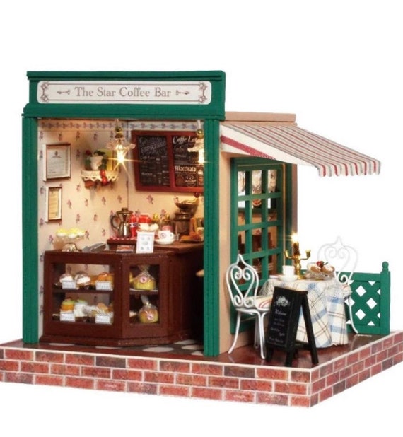Cafe Diorama/ DIY/ Dollhouse/ Coffee Bar Scene | Etsy