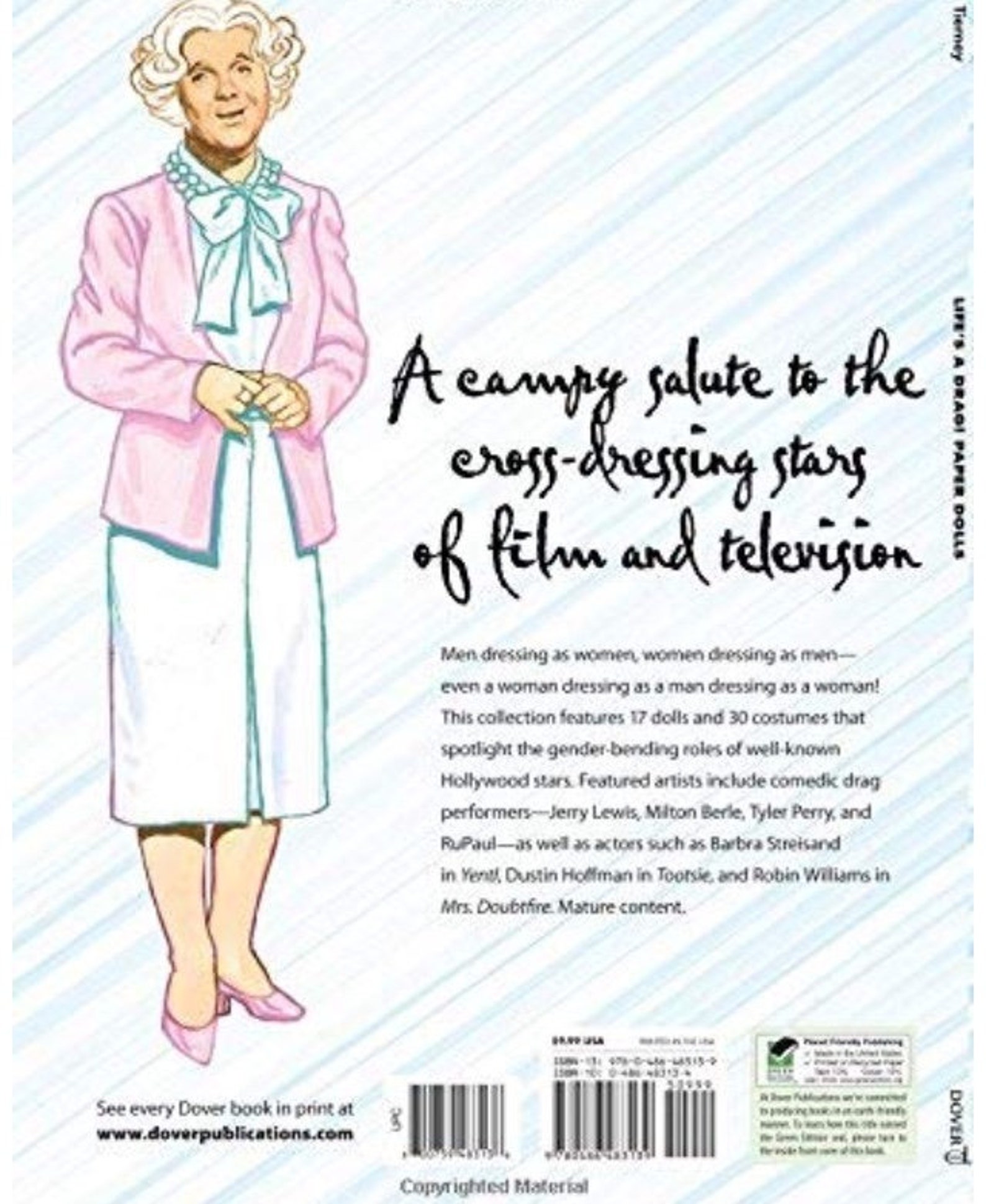 Lifes a Drag Paper Dolls Tootsie, Doubtfire Barbra Streisand - Etsy