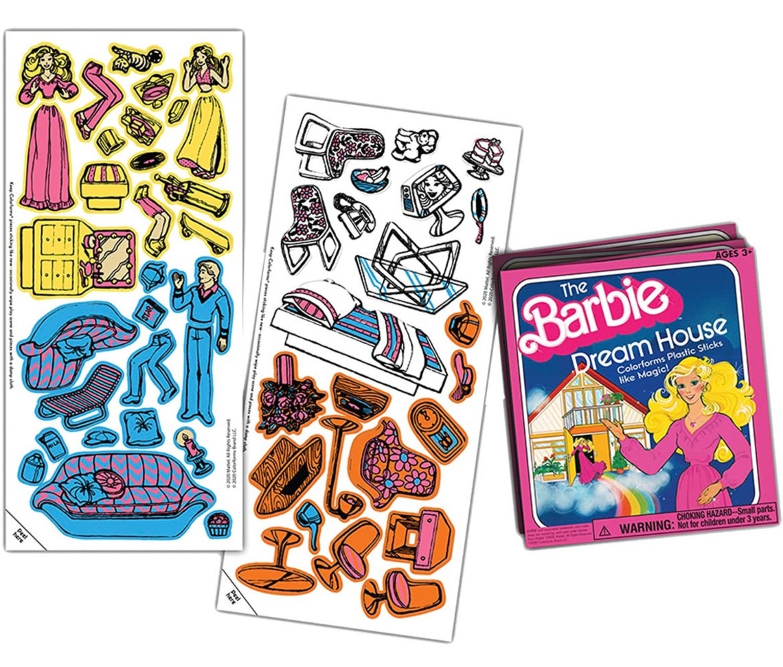 Colorforms Retro Play Set Barbie Dreamhouse - Etsy