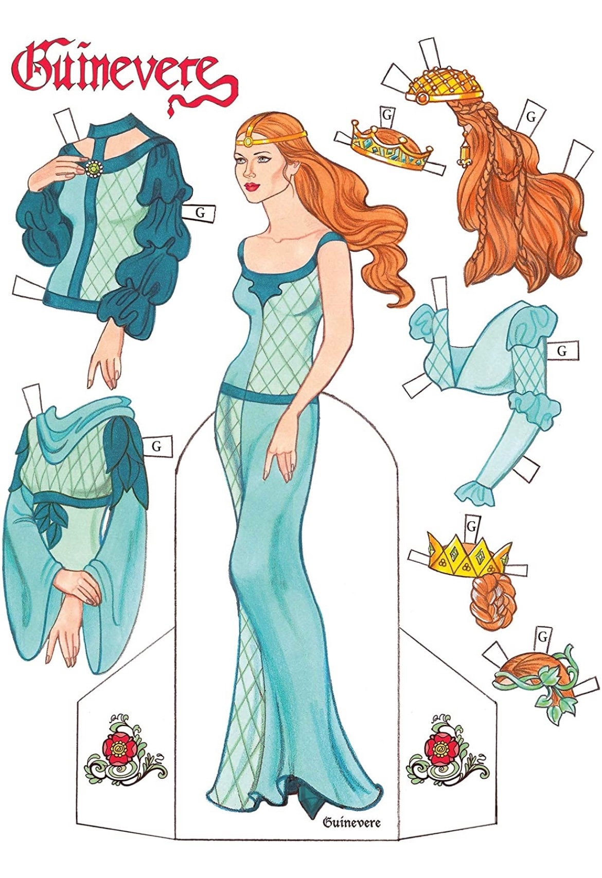King Arthur and Queen Guinevere Paper Dolls - Etsy
