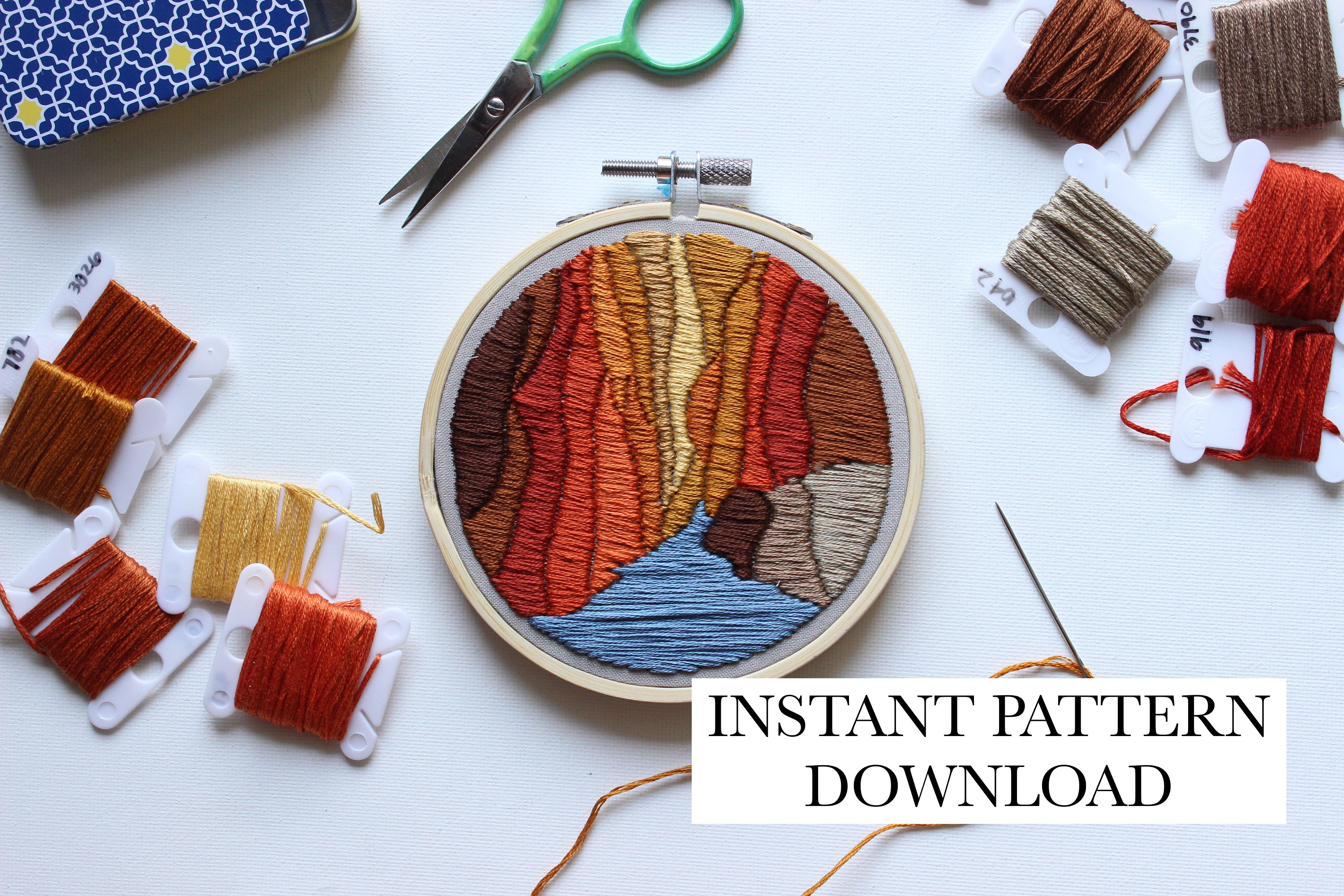 PATTERN ONLY - the Narrows, Zion National Park - DIY, Craft, Embroidery ...