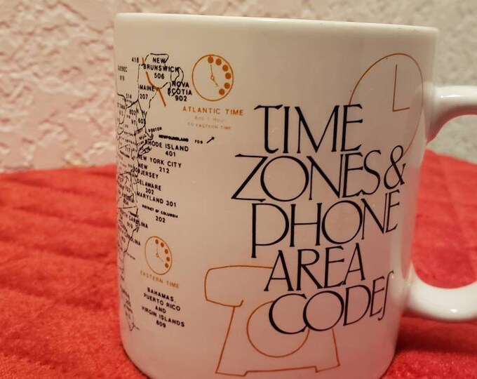 GHC Time Zones & Area Codes Map mug - Etsy