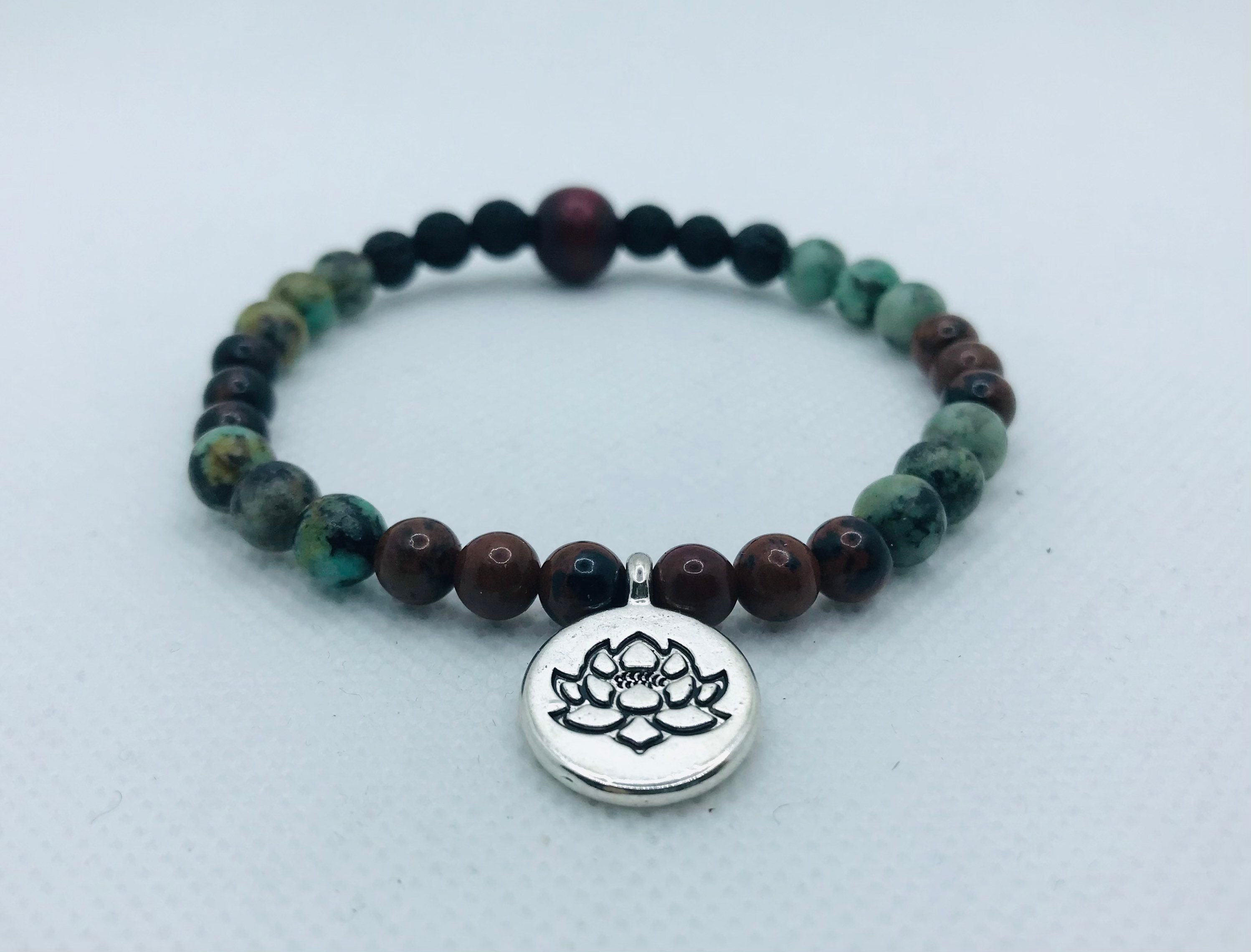 African Turquoise Essential Oil Diffuser Bracelet Anxiety - Etsy