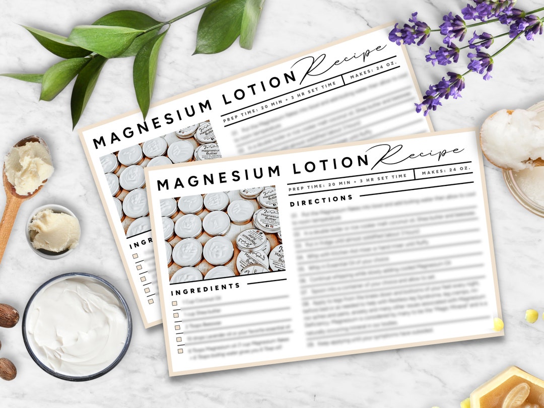 Magnesium Lotion Recipe, Magnesium Butter Recipe, Magnesium Magic ...