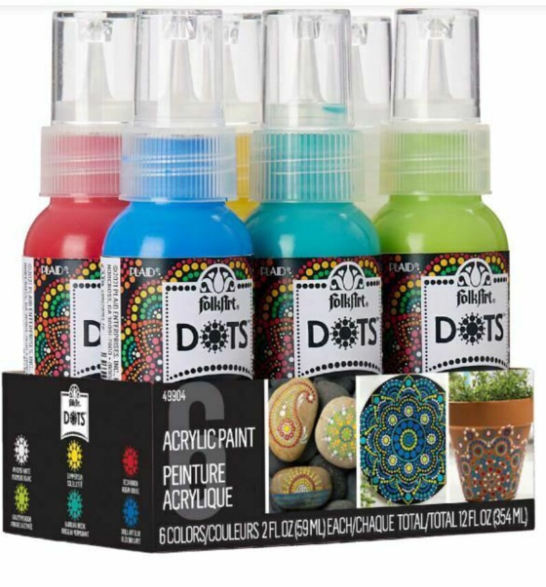 Folkart Dots Acrylic Dotting Paint Set, 6 Pc. - Etsy