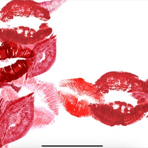 Valentines A 1000 Kisses Letter Digital Print Kitchen and Bedroom Wall ...