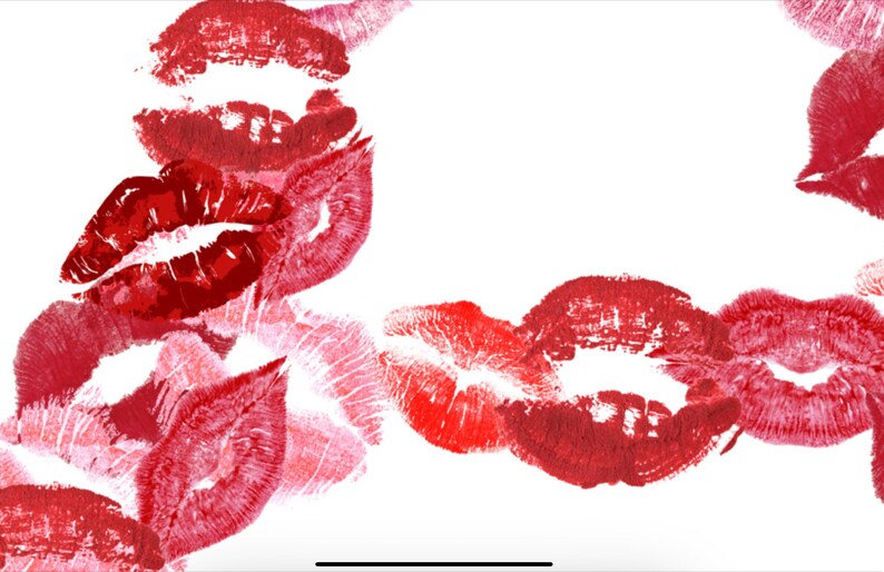 Valentines A 1000 Kisses Letter Digital Print Kitchen and Bedroom Wall ...