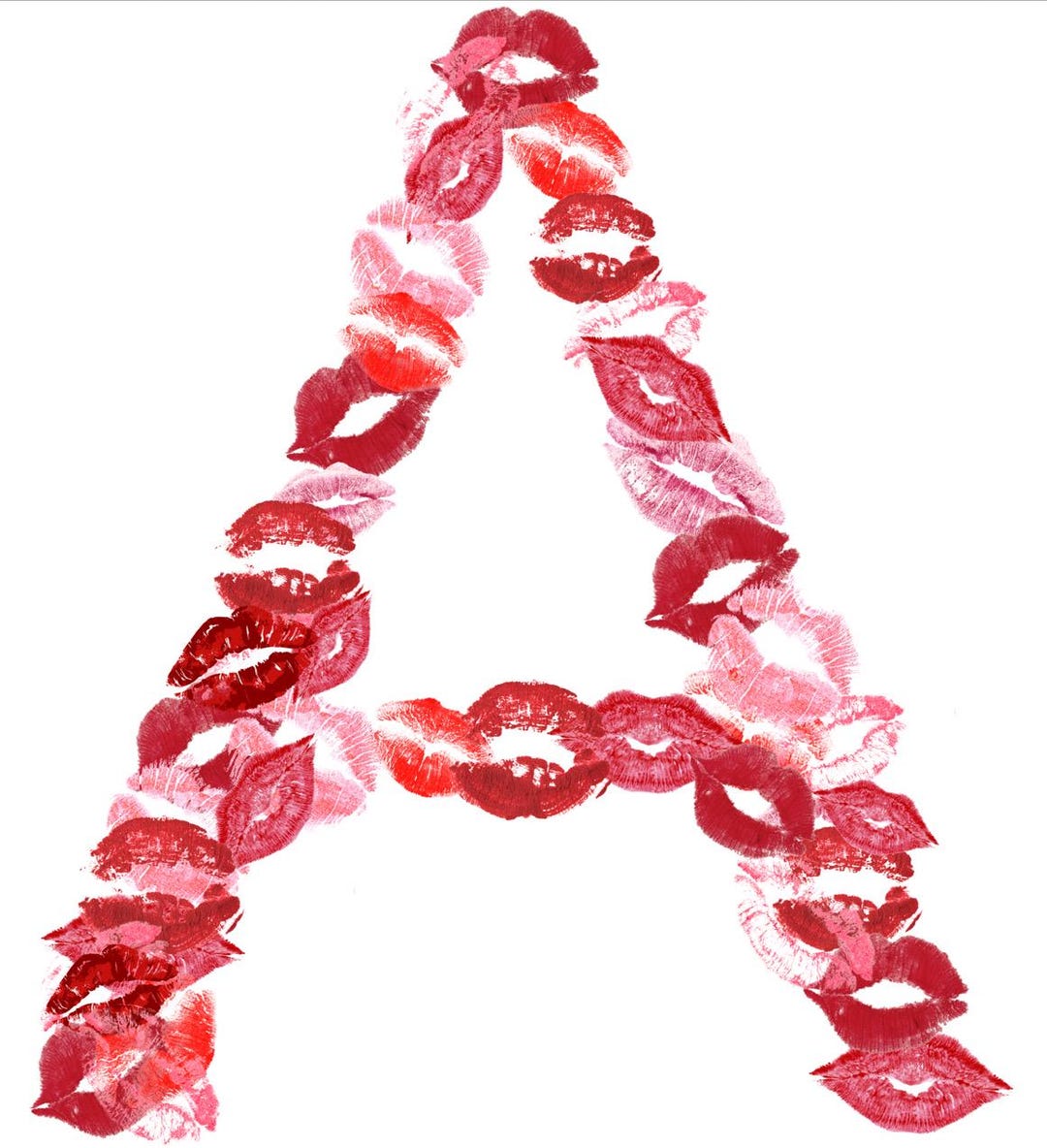 Valentines A 1000 Kisses Letter Digital Print Kitchen and Bedroom Wall ...