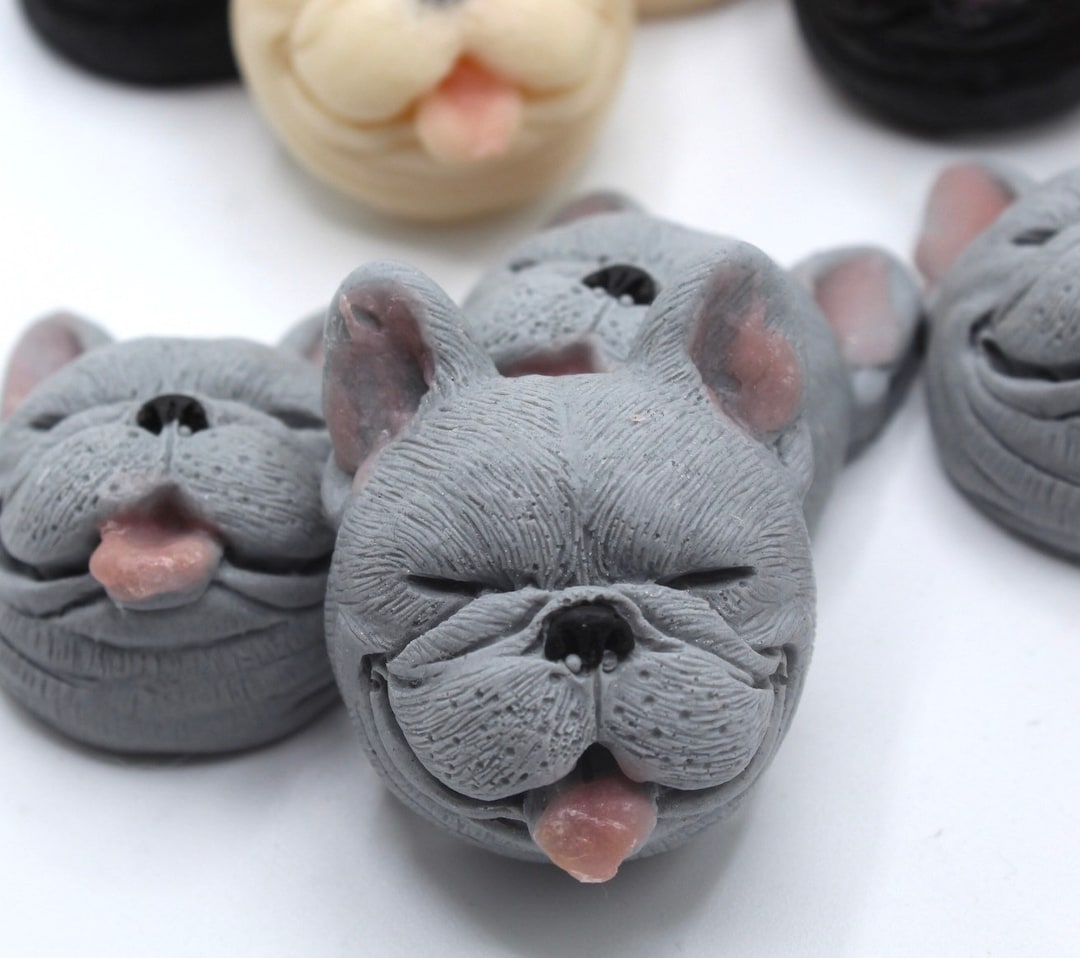 Frenchie Soap Set, 4 Cute French Bulldog Soaps, Variety of Color ...