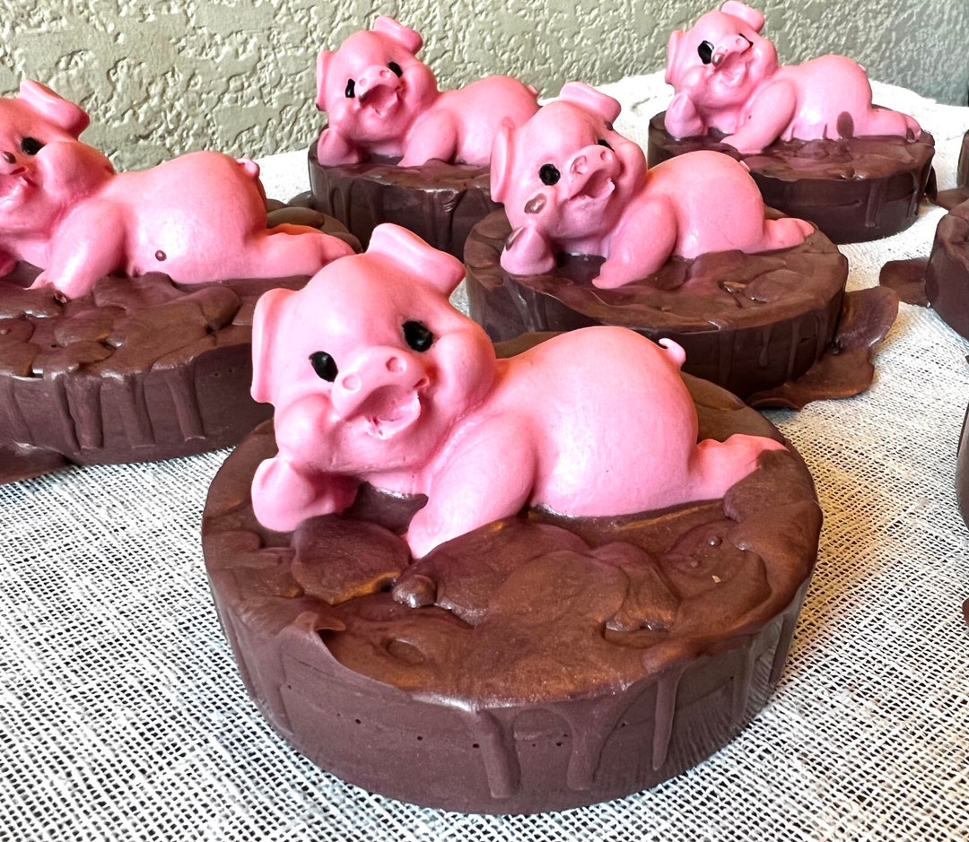 Pig in Mud Soap, 2 Pig Options, Handcrafted Soap, Pig Theme Gift, Cute ...