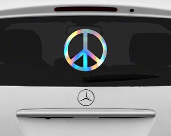 Peace Sign Car Decal - Etsy