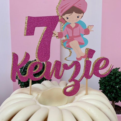 Spa Cake Topper Spa Cake Topper Set Spa Party Spa Party - Etsy