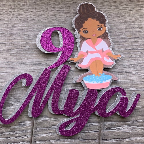 Girl Spa Party Cake Topper Spa Party Cake Topper Girl Spa - Etsy
