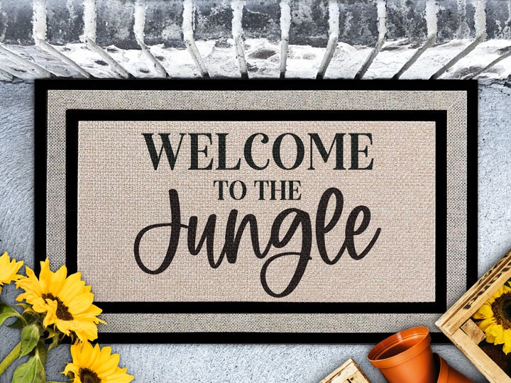 Welcome to the Jungle Door Mat - Etsy