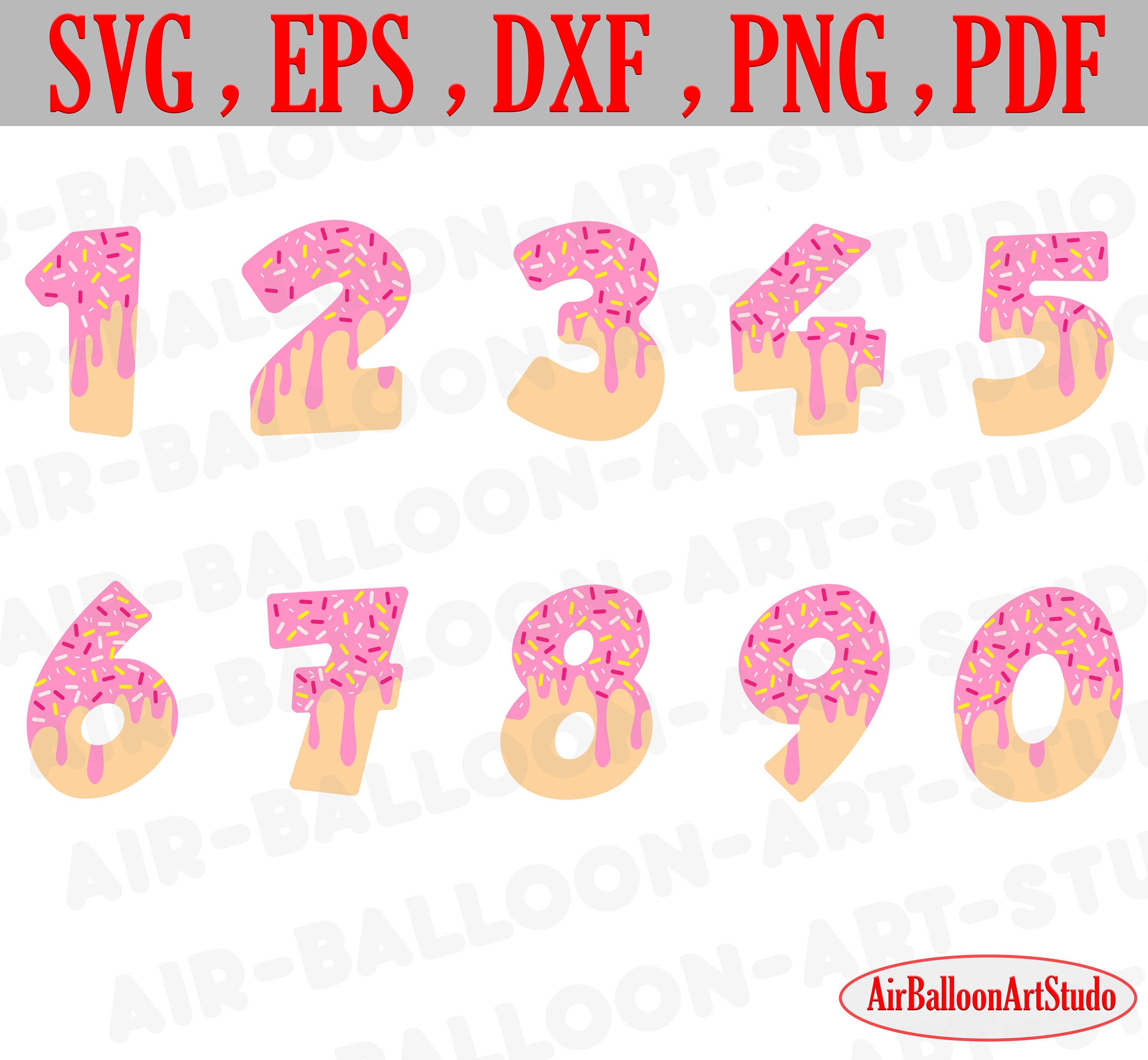 Donut Numbers Svg Numbers Donut Svg Numbers Donut Clipart for | Etsy UK