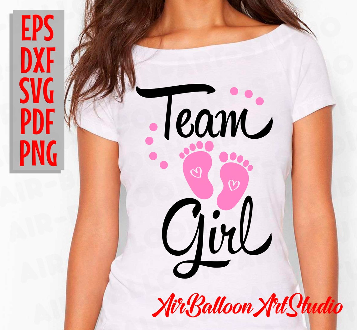 Team Boy & Team Girl Svg Gender Reveal Svg Pregnancy Svg Team | Etsy