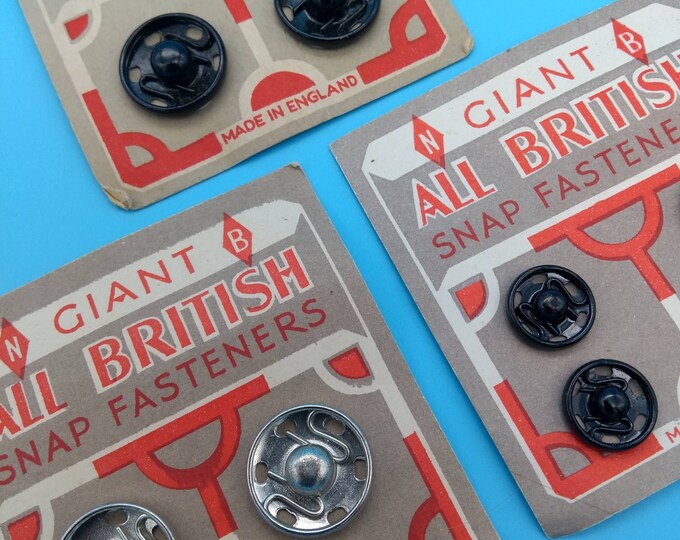 Vintage SNAP FASTENERS, 1940s GIANT Snap Fasteners, Vintage ...