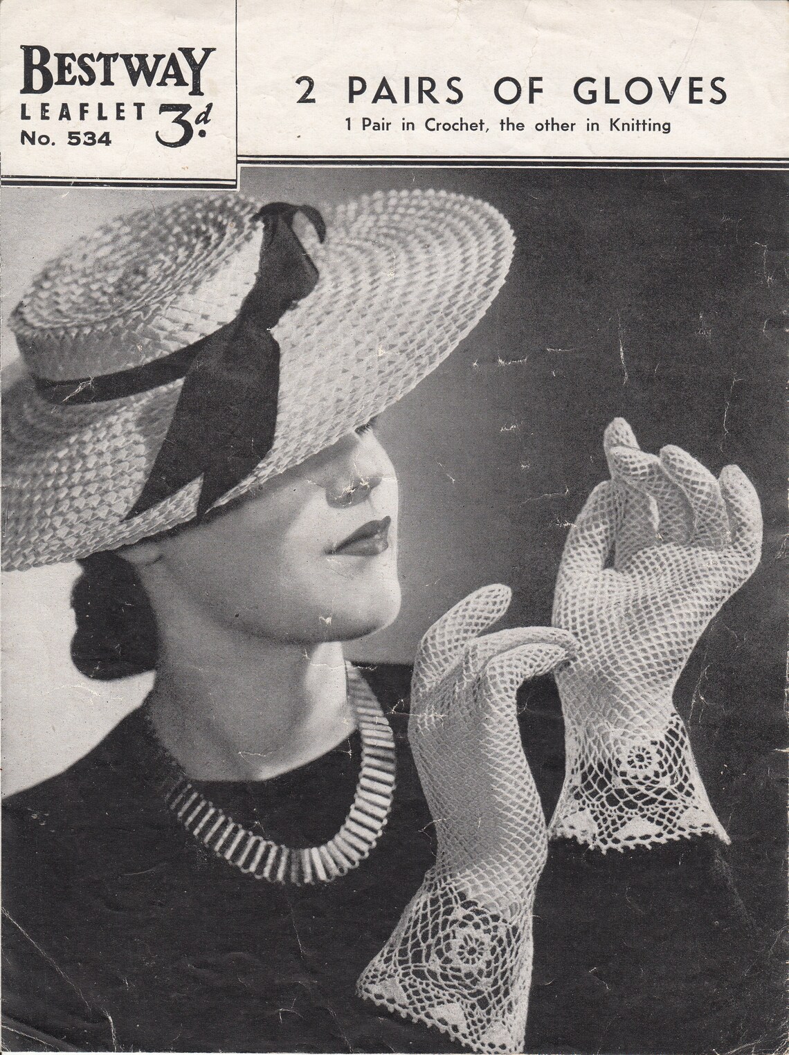 PDF 1940s LADY'S GLOVES Pattern, 2 Pairs, Vintage Gloves Knitting ...