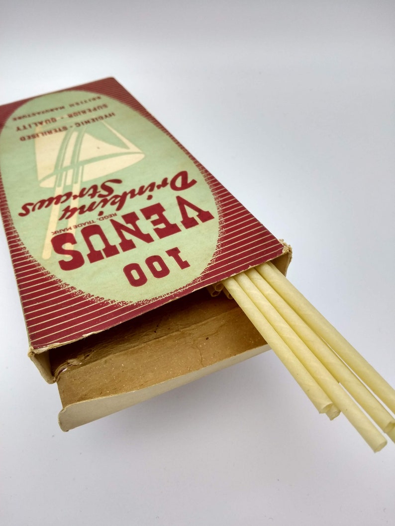 1950s DRINKING STRAWS, Venus Drinking Straws, Original Vintage ...