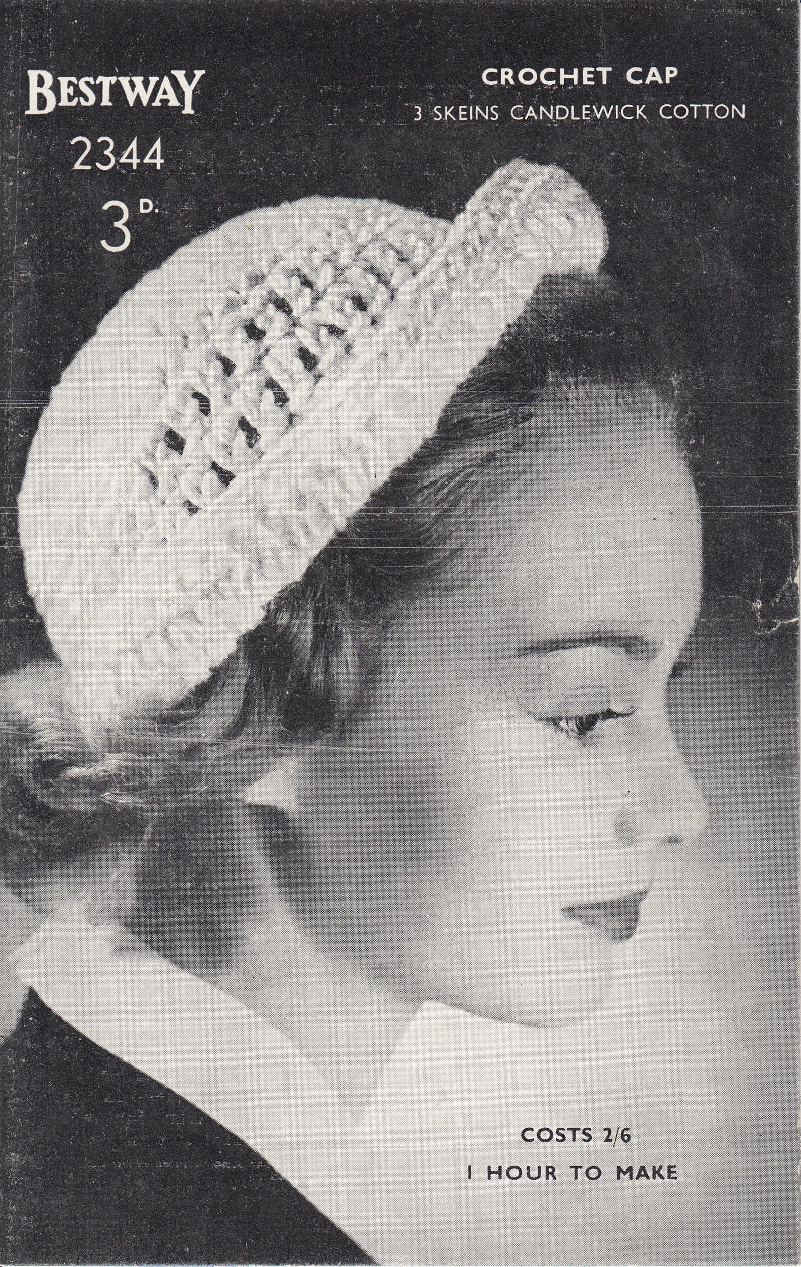 Pdf 1940s TWO HAT PATTERNS Vintage Cap Pattern, 1940s Knitted Women's ...