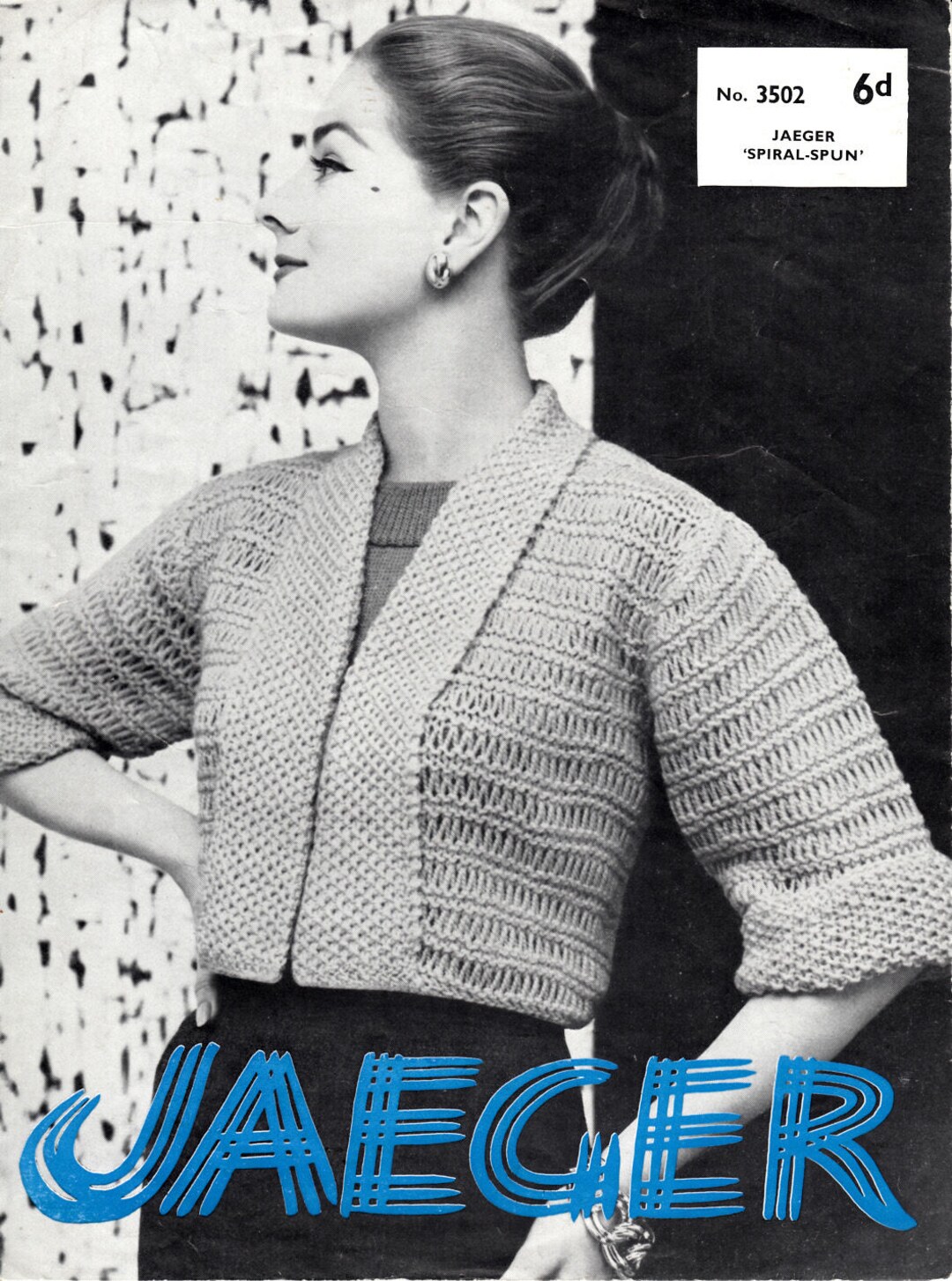 PDF 1960s LADIES BOLERO Pattern, Jaeger Knitting Pattern 3502, 34 - 38 ...