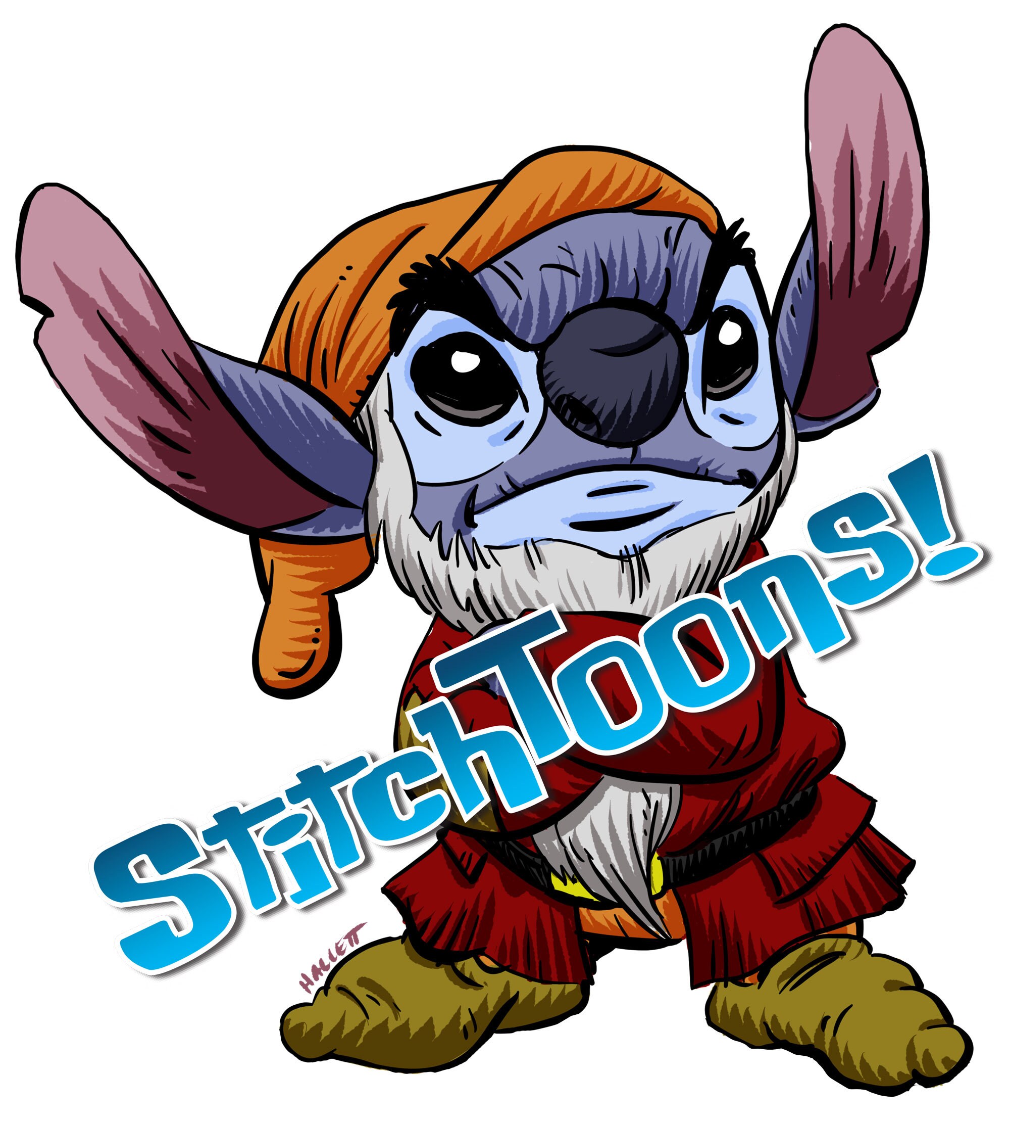Parody Fan Art of Stitch de Lilo & Stitch Dressed as GRUMPY | Etsy
