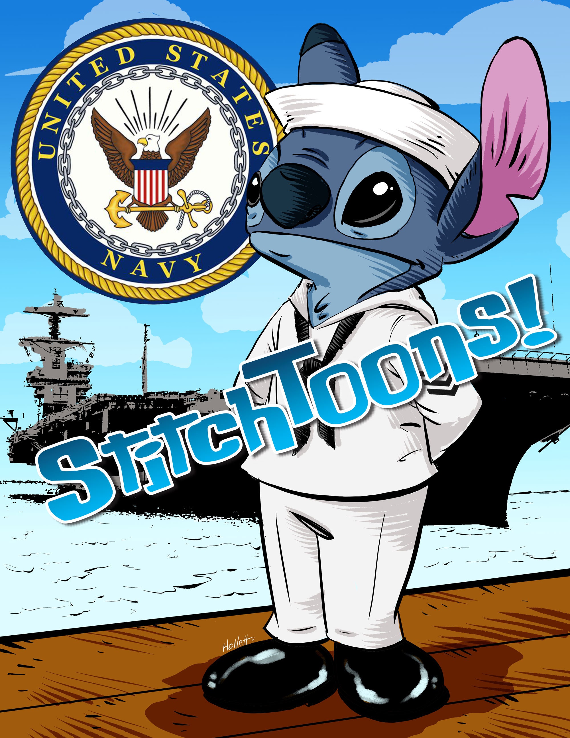 Stitch as United States Navy Sailor | Etsy