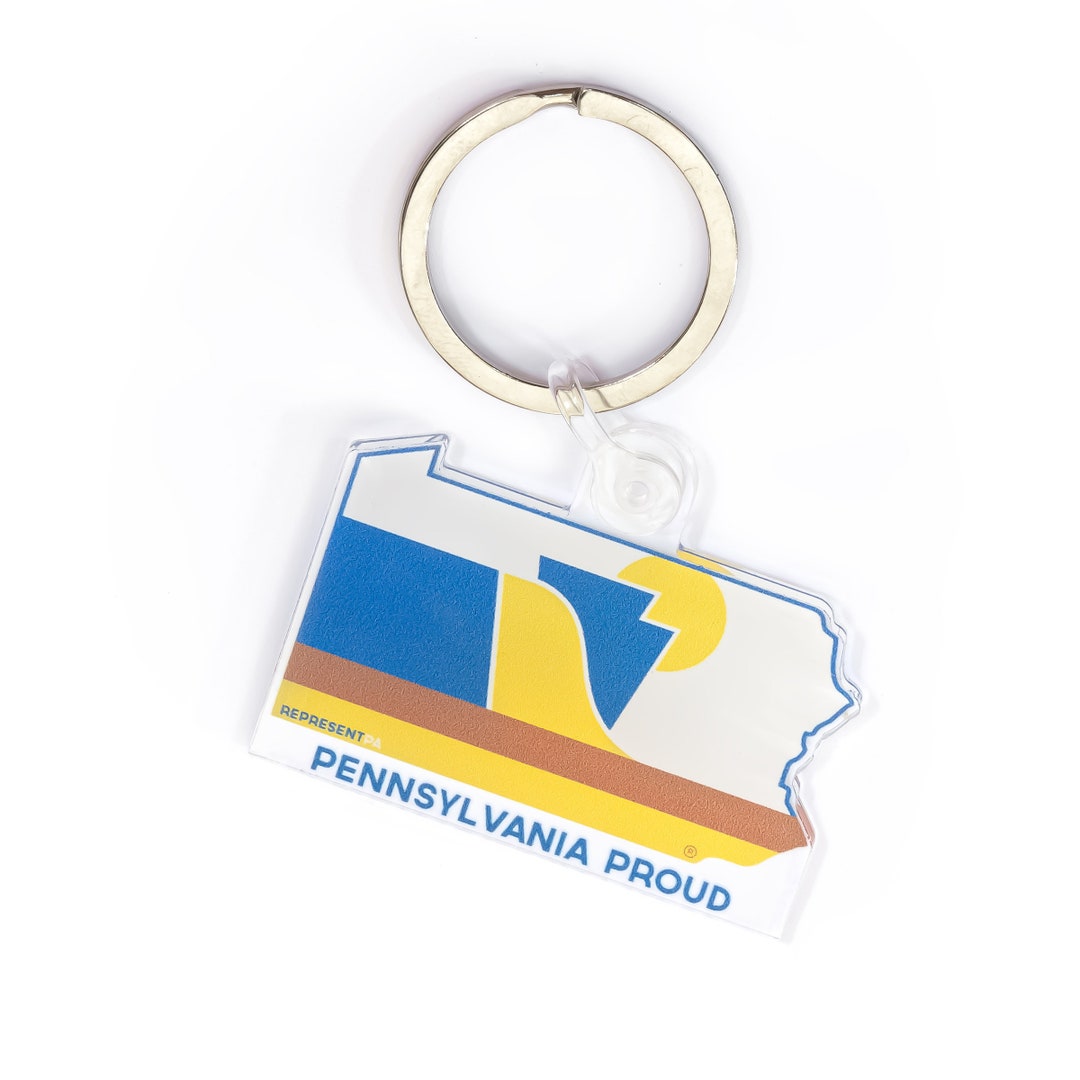 Pennsylvania Keychain PA State Keychain Representpa - Etsy